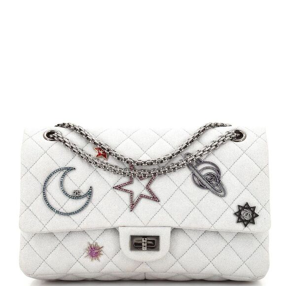 CHANEL | Bags | Chanel Space Charms Reissue 255 Flap Bag Quilted Canvas ...